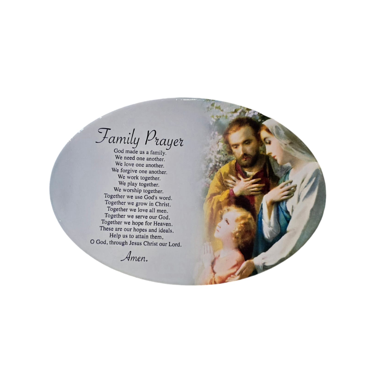 ASSORTED OVAL CERAMIC PRAYER PLAQUES – Alphonsus Liguori Gift Shop